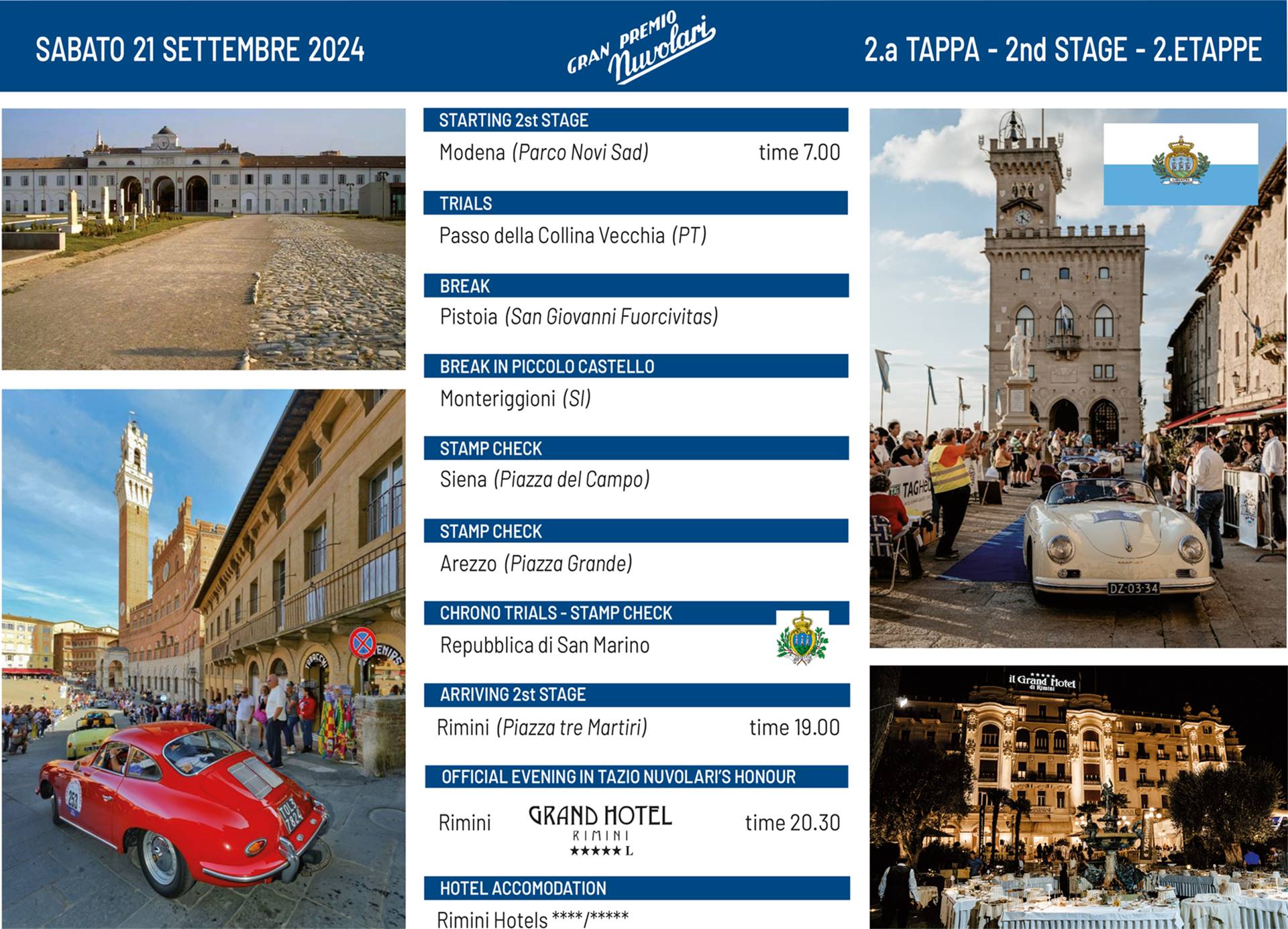 Schedule and race particular regulation