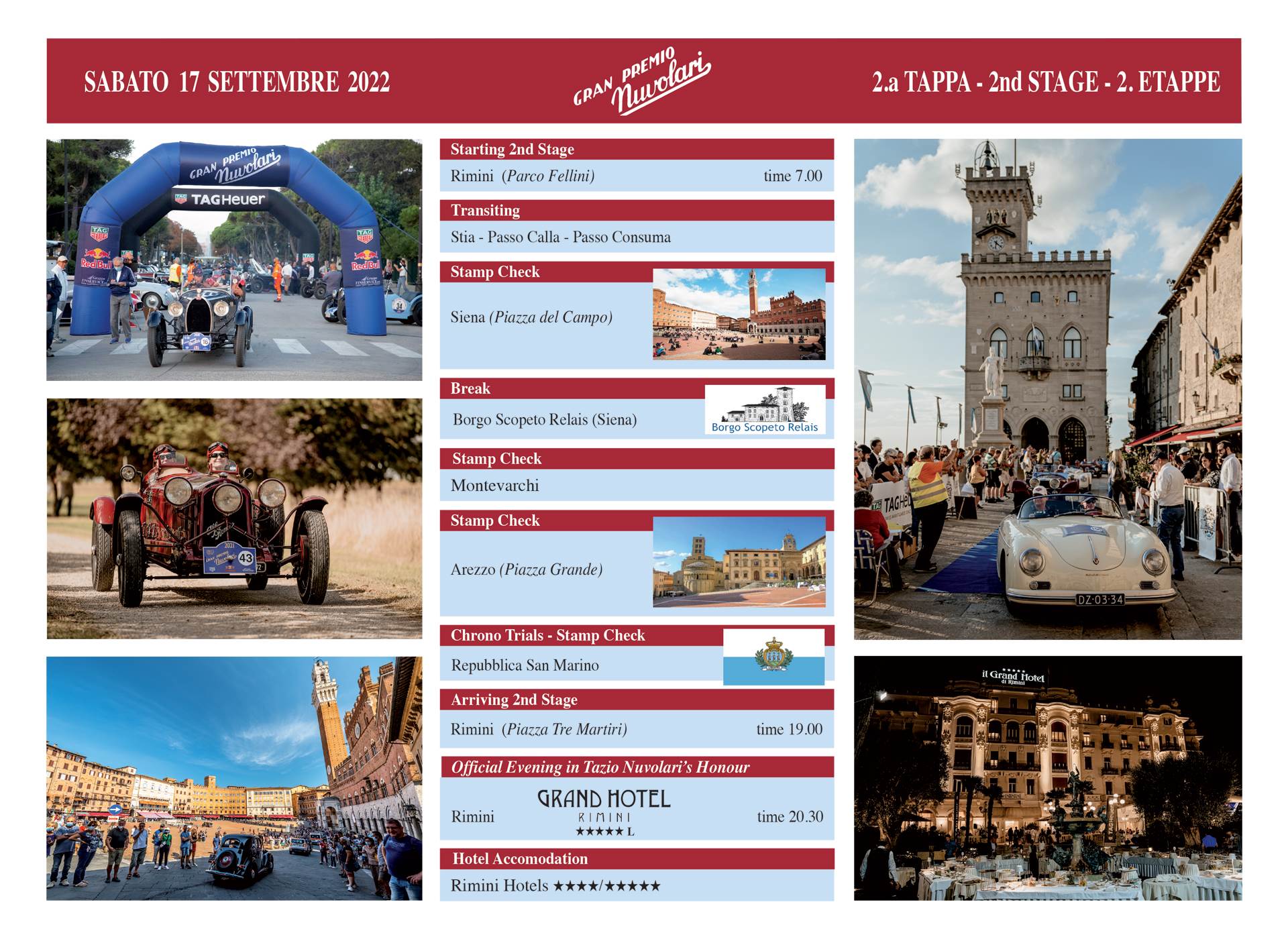 Schedule and race particular regulation